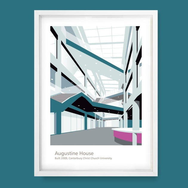 Augustine House Canterbury Art Print | Andy Tuohy – Andy Tuohy Design Ltd