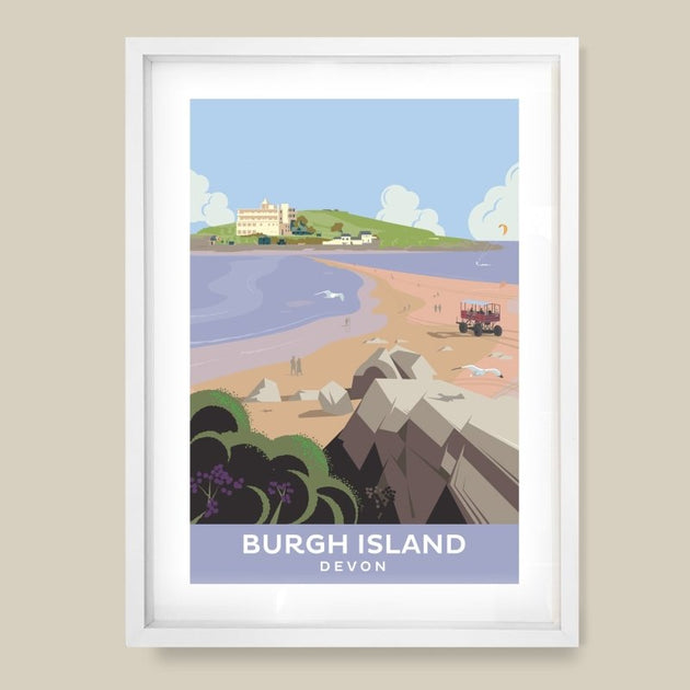 Burgh Island, Devon Art Print | Art Deco Wedding Icon by Andy Tuohy ...