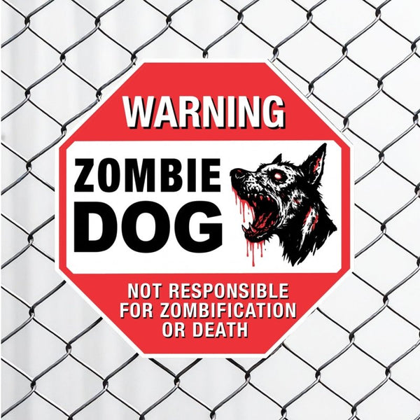 WARNING: ZOMBIE DOG – Halloween Printable Sign (PDF/JPG) Instant ...