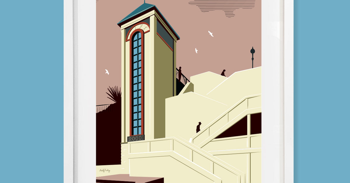 Broadstairs Millennium Lift | Limited Edition Art Print by Andy Tuohy ...