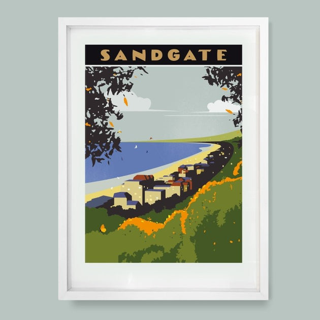 Sandgate from Folkestone | Limited Edition Art Print by Andy Tuohy ...